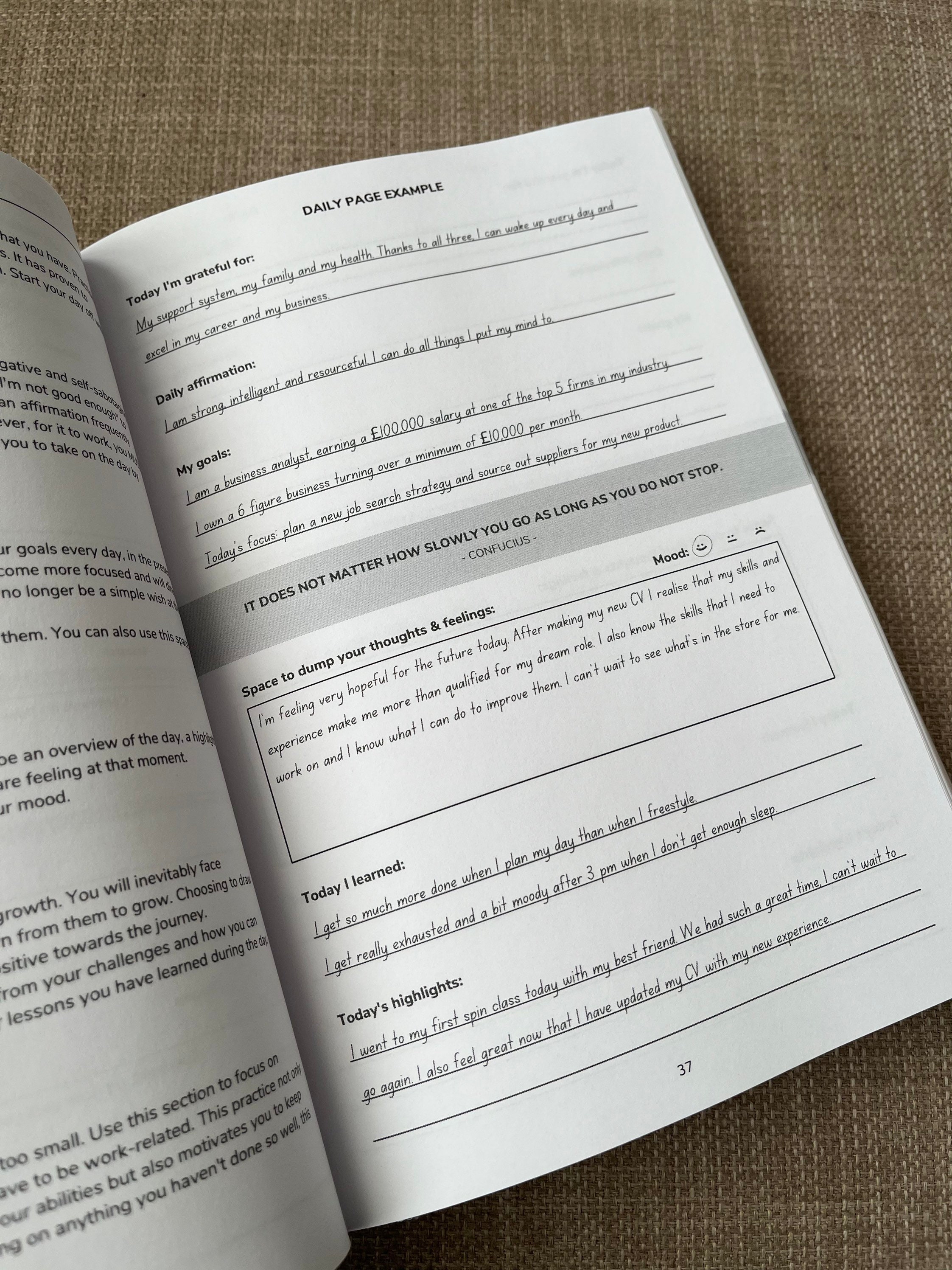 Gratitude & Mindfulness Journal - Progress Over Perfection - Personal Development Journal ...