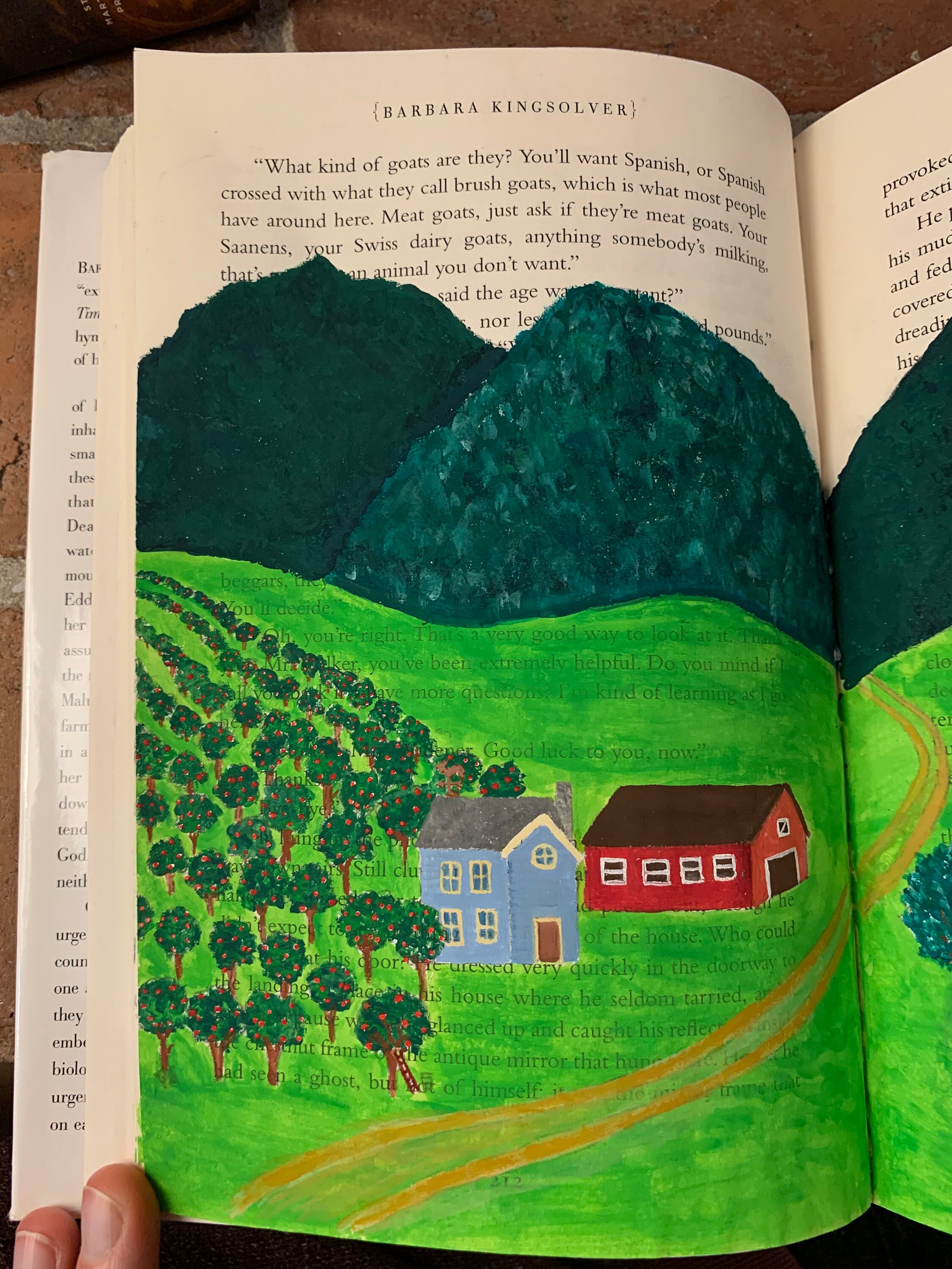 Prodigal Summer Book Painting, Original Book Art, Book Shelf Decor ...