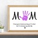 Handprint Keepsake Gift for Mom, Handprint Art, Mother's Day Print ...