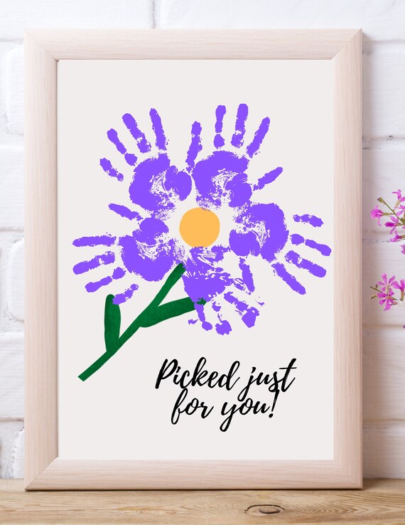 Picked for You Handprint Keepsake Gift for Mom Handprint - Etsy