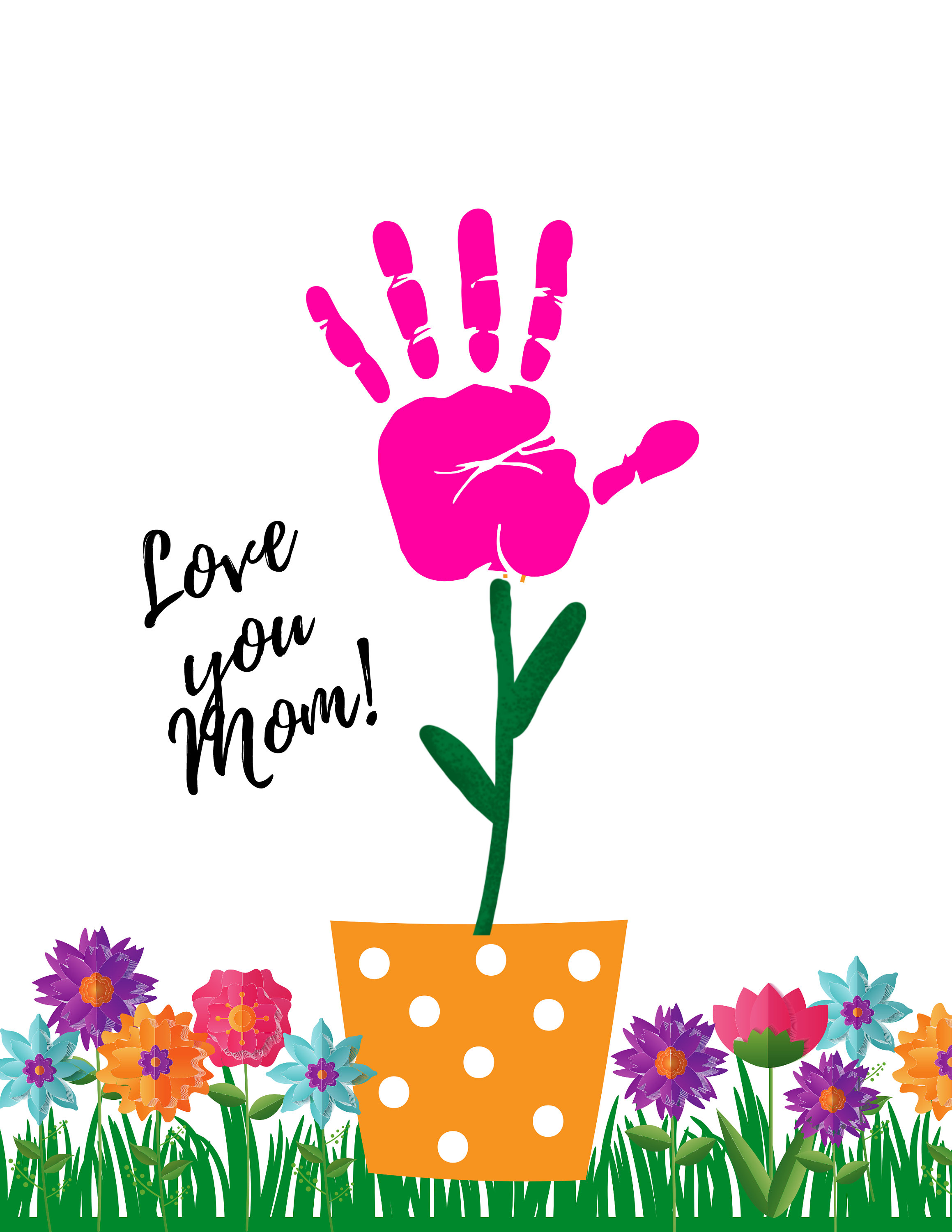 Mother's Day Flowerpot Handprint Craft - Etsy