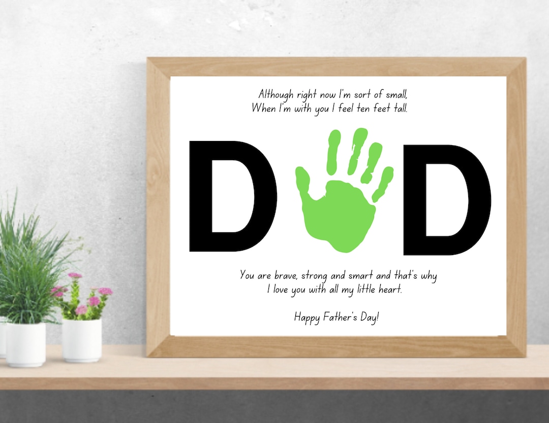 You Are Brave, Strong and Smart.... Handprint Keepsake Gift for Dad ...