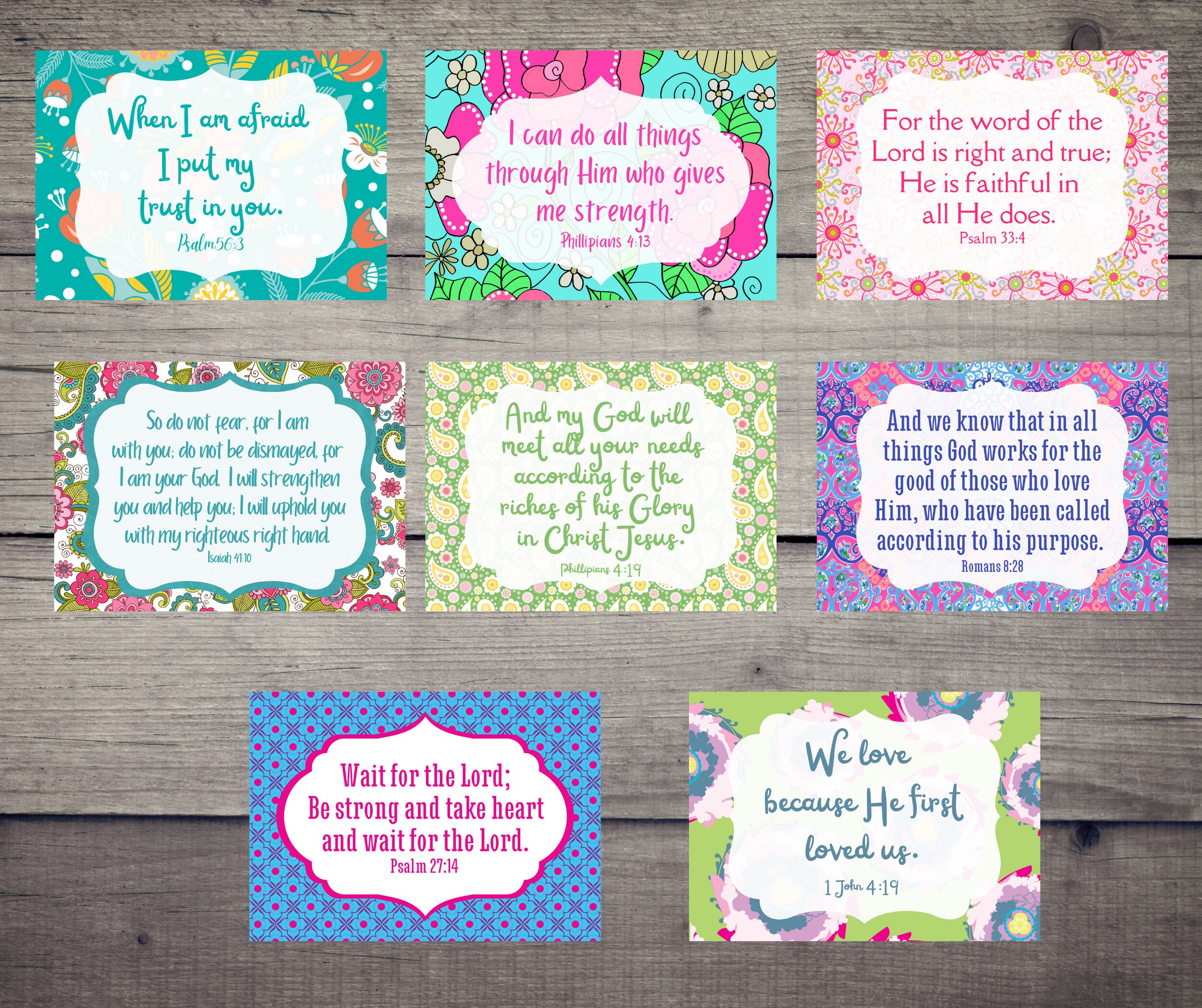 Digital Download - Scripture Cards - Etsy