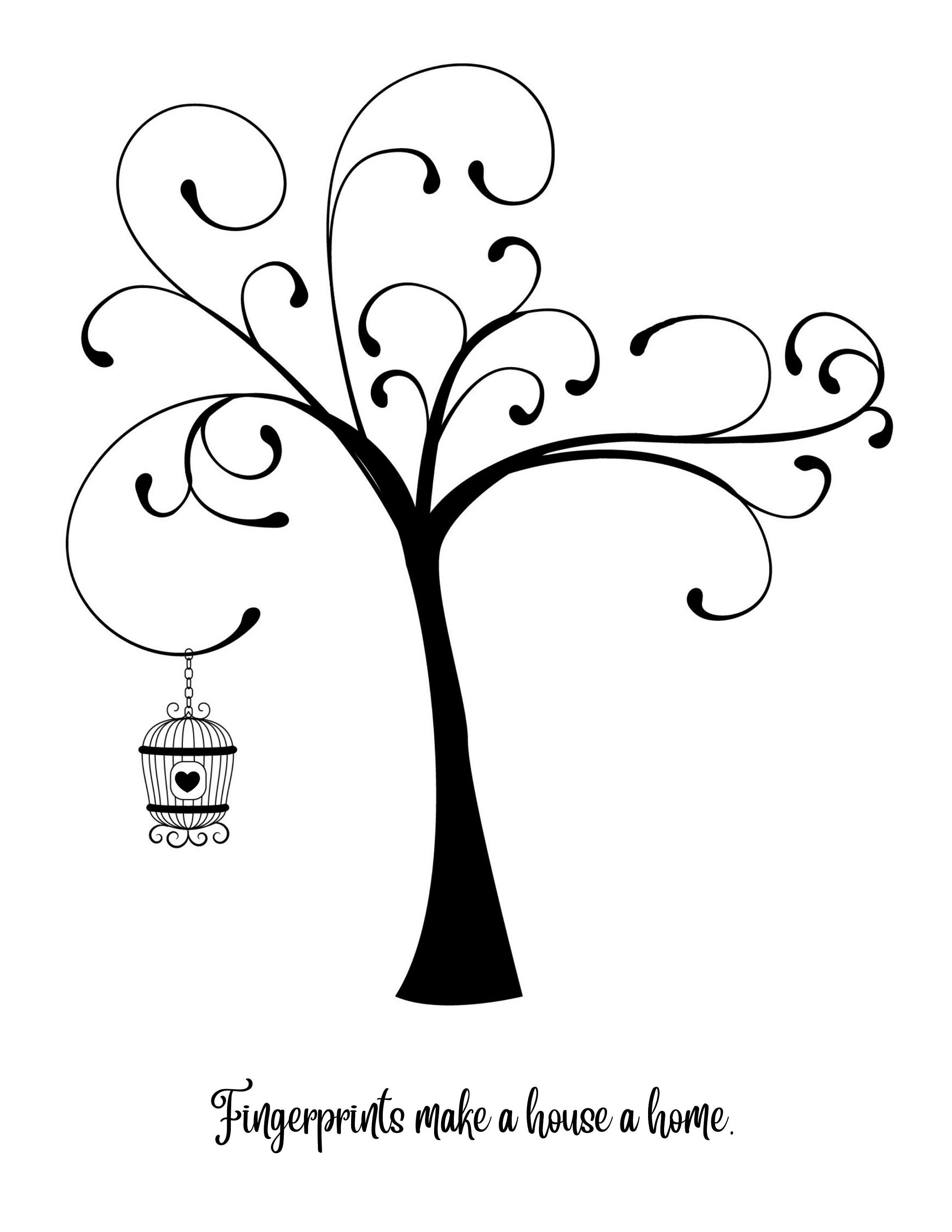 DIY Fingerprint Tree - Etsy