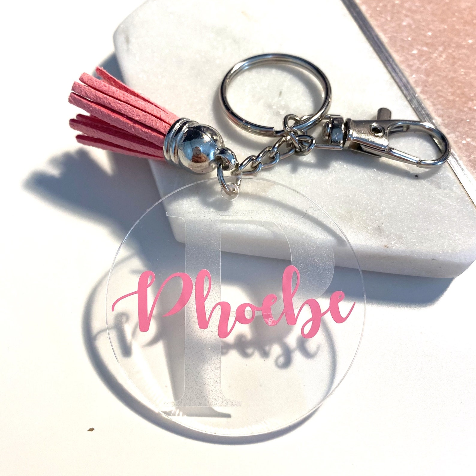 Personalised Acrylic Tassel Keyring Custom Keychain - Etsy Personalised Acrylic Tassel Keyring Custom Keychain - Etsy