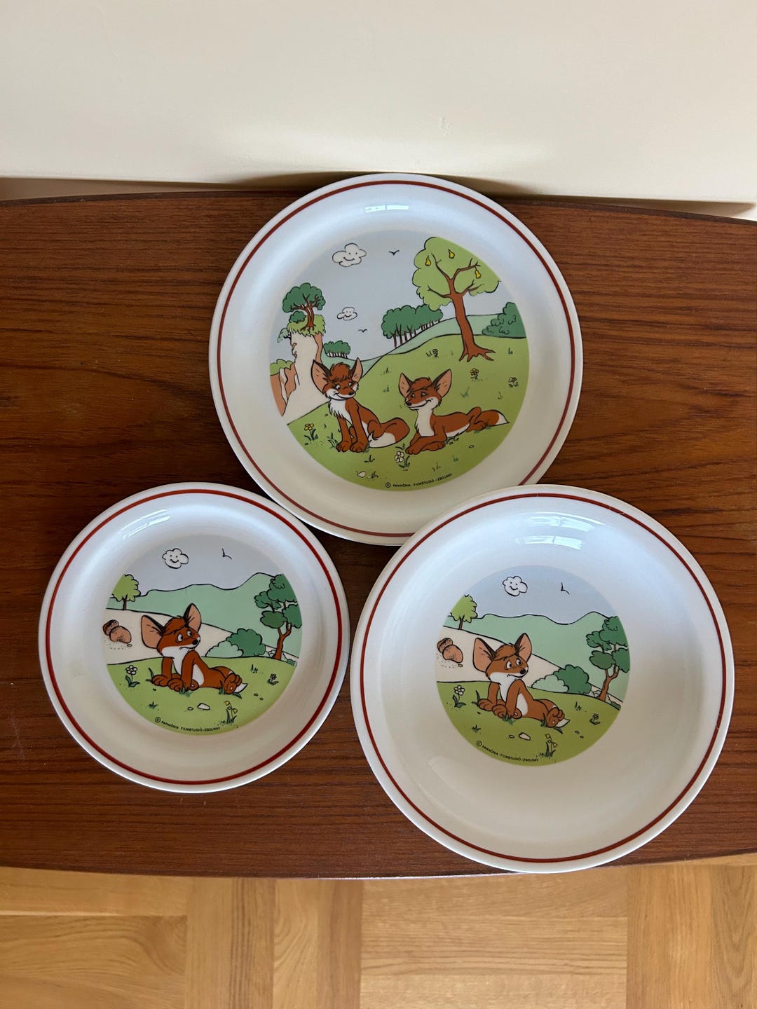 Rare Zsolnay Vuk Children's Dinnerware Set: Vintage Hungarian Animation ...