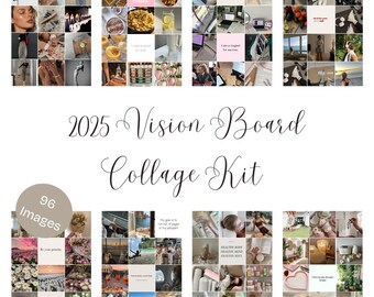 AESTHETIC VISION BOARD Printables, Mood Board Kit, Digital Vision Board ...