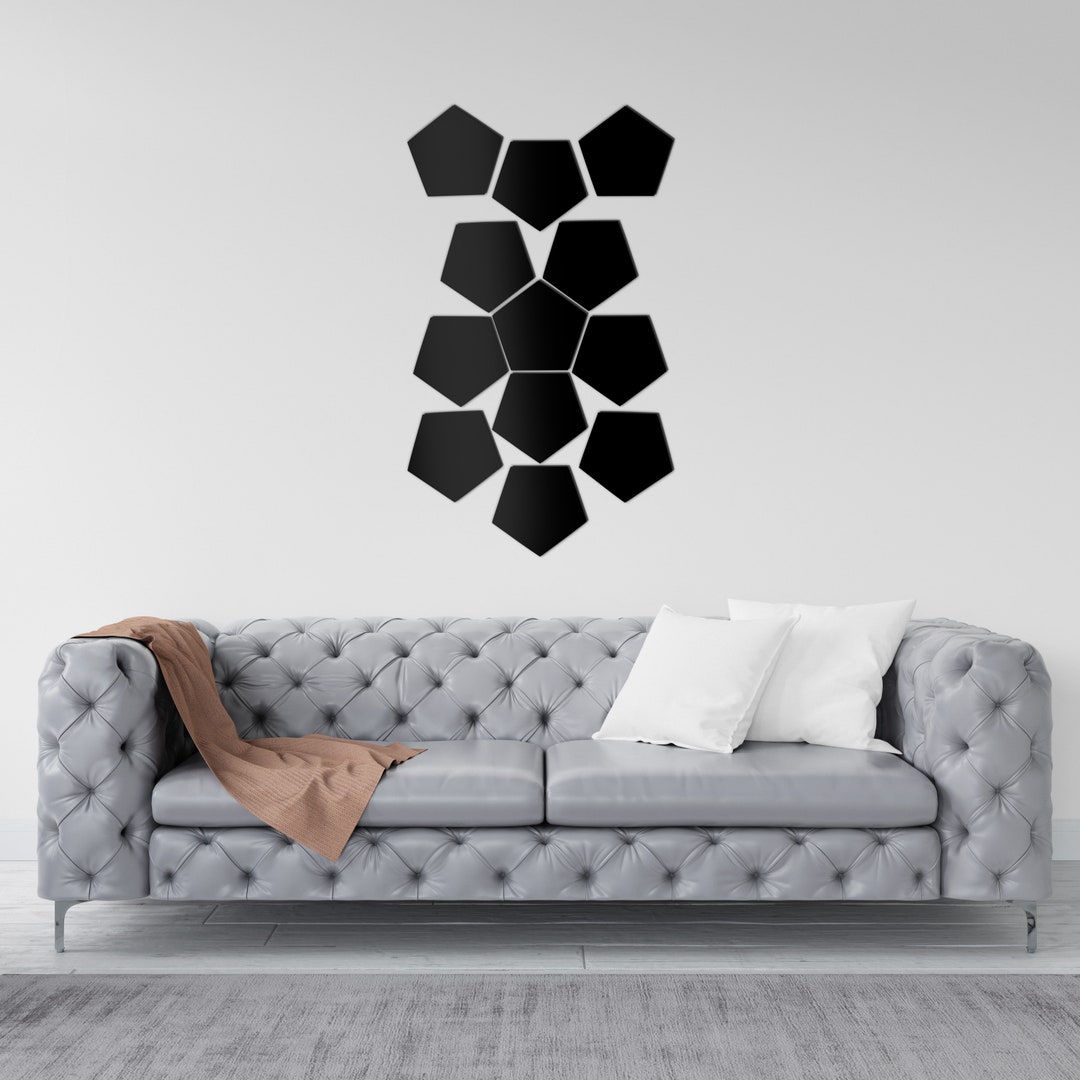 Pentagon Wooden Wall Panels, Mosaic Panel, Pentagon Asymmetric Wall ...