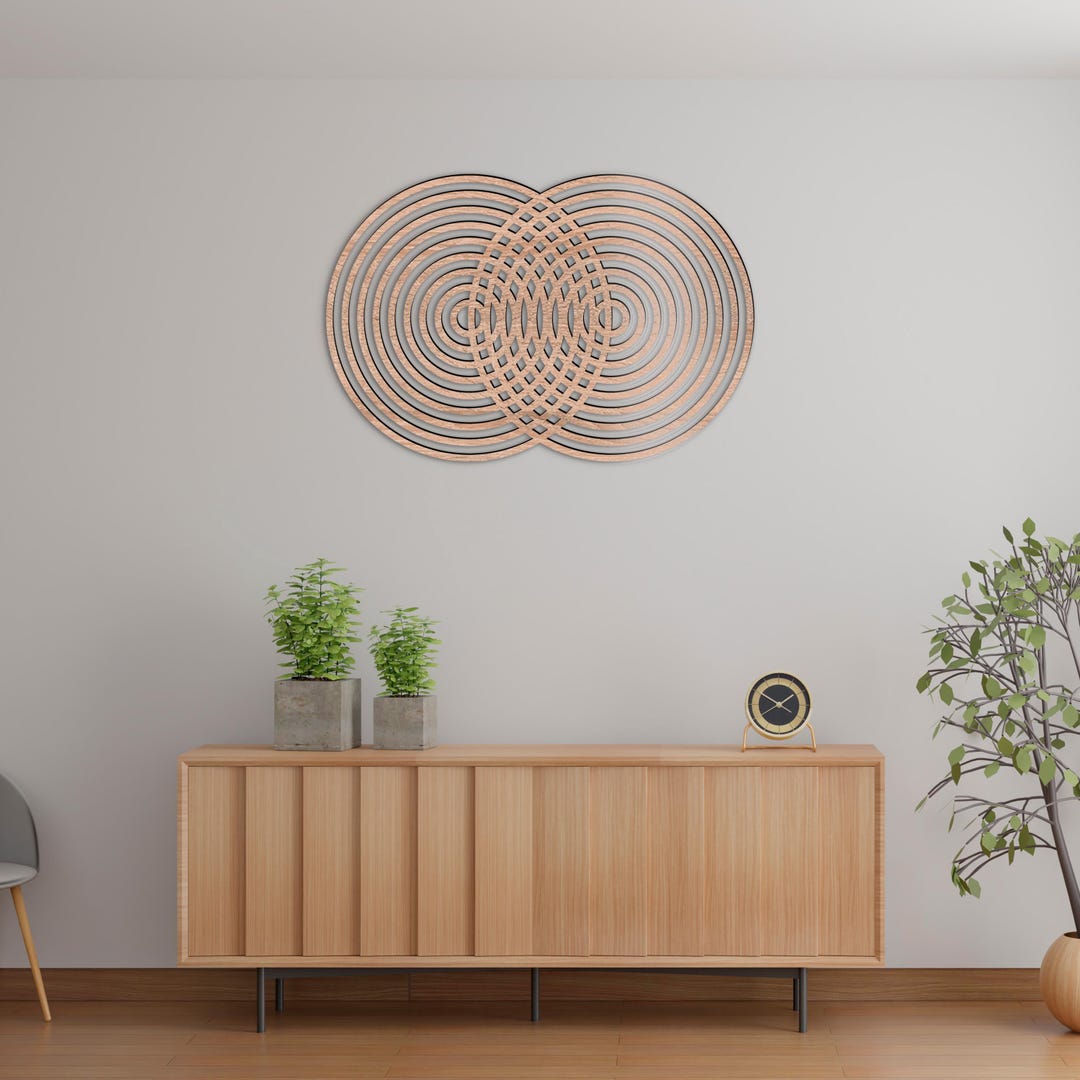 Ellipses Nested Wood Wall Art Decor Wooden Nursery Bedroom Wood Wall ...
