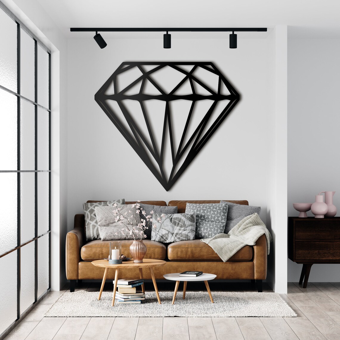 Wooden Geometric Diamond Wall Decor Wood Wall Art Home Decor - Etsy