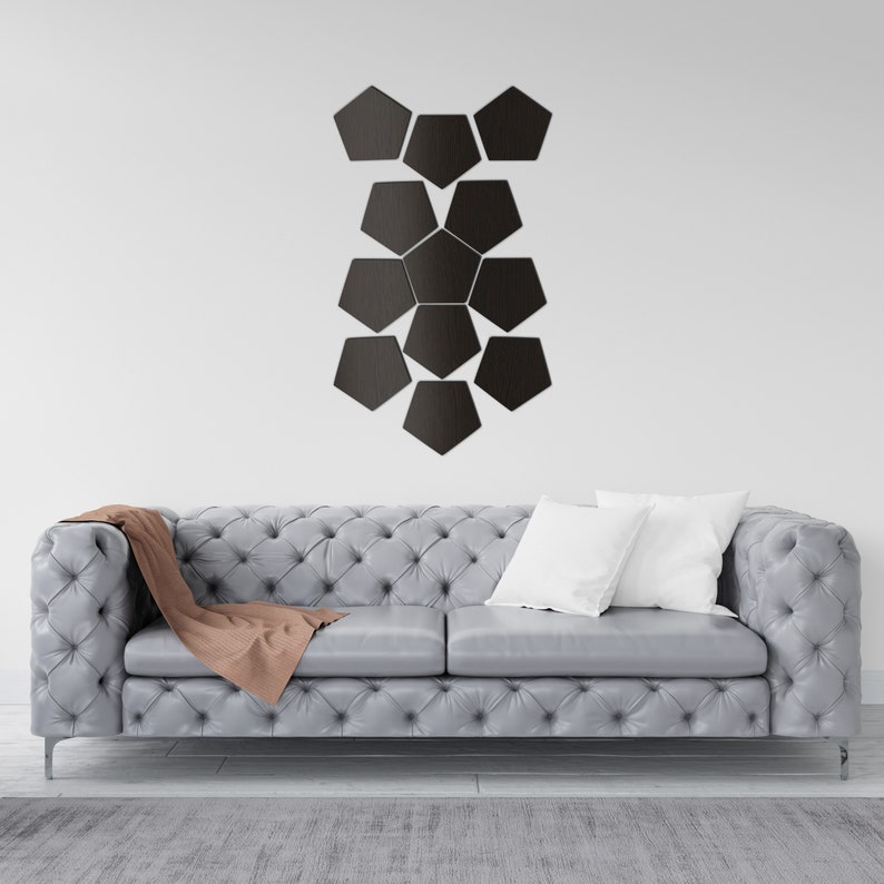Pentagon Wooden Wall Panels, Mosaic Panel, Pentagon Asymmetric Wall ...