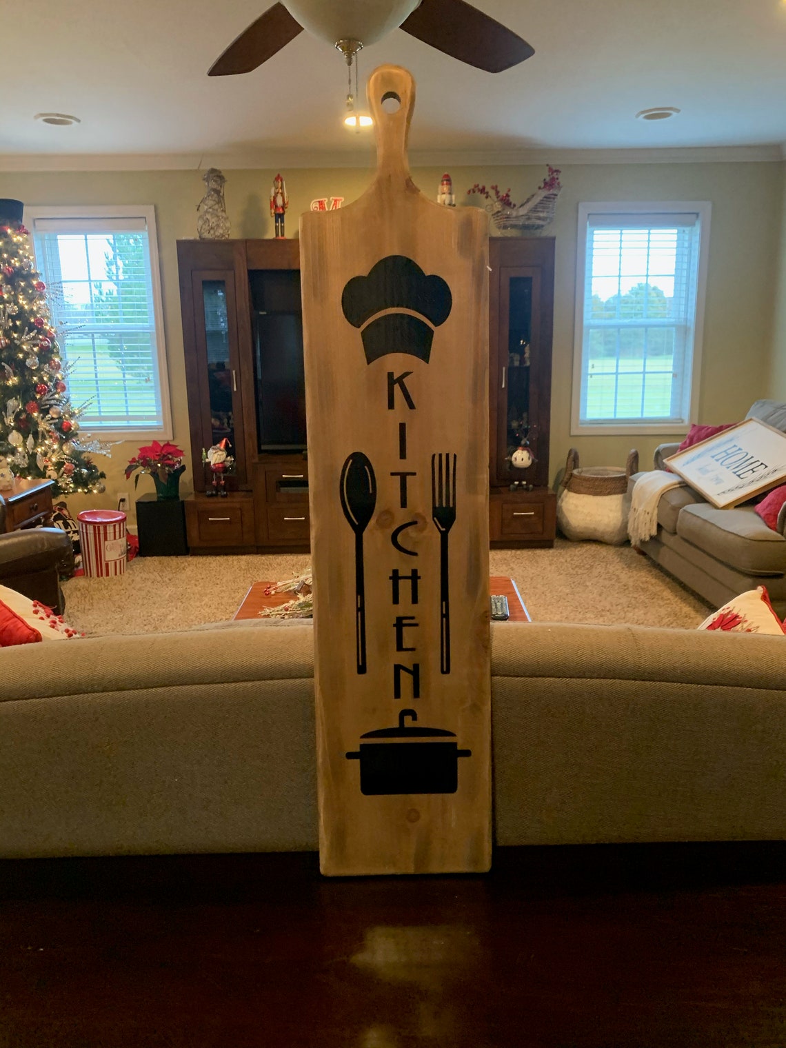 Wooden Kitchen paddle wall decor | Etsy