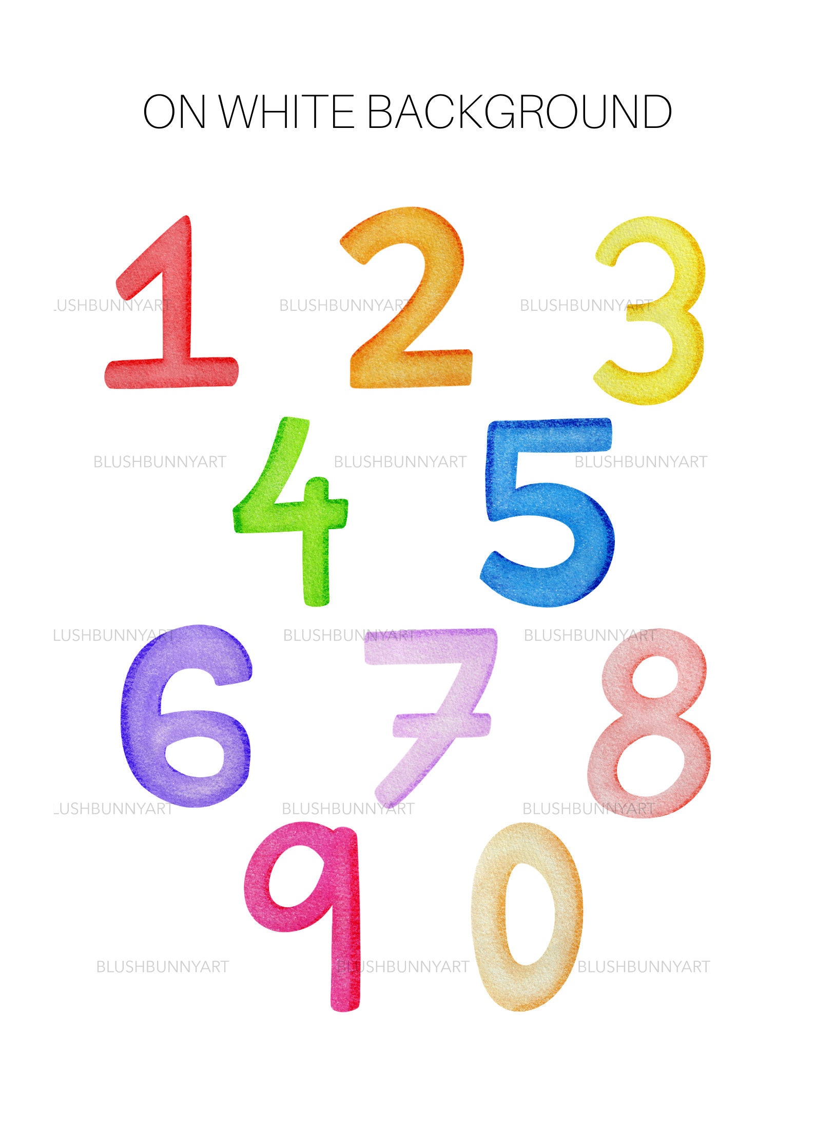 Crayon Numbers Clipart Back to School Commercial Use | Etsy