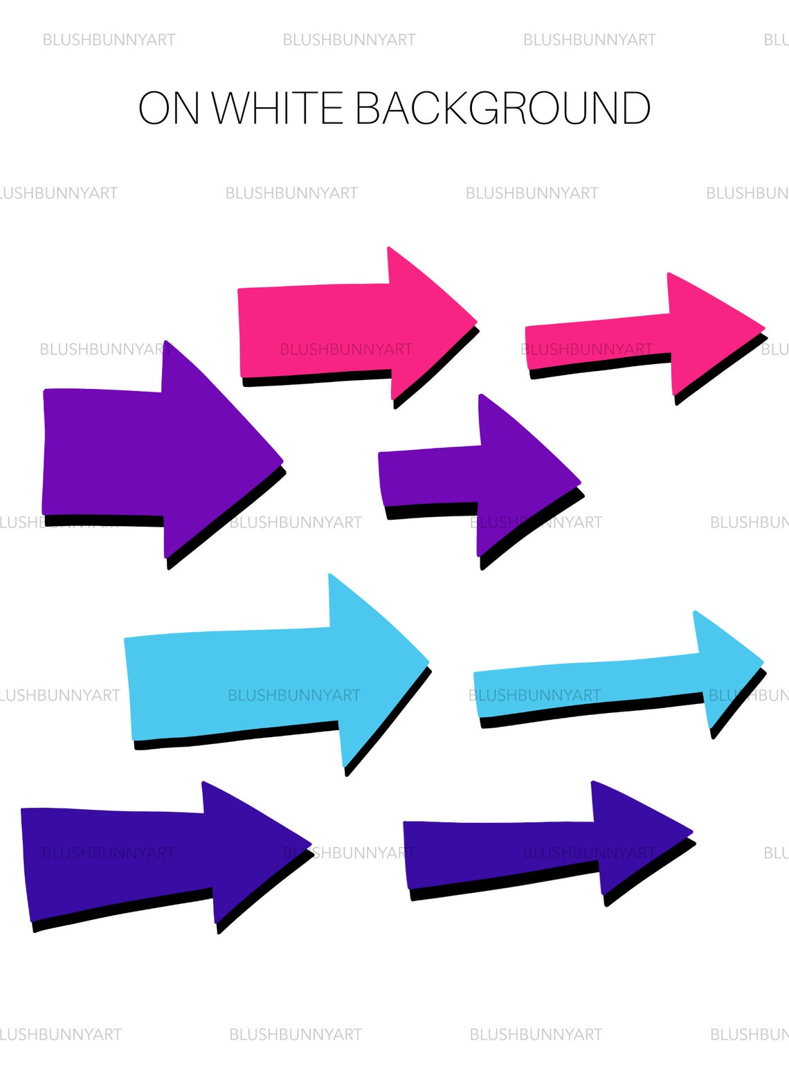 80s Straight Arrow Clipart Commercial Use Graphics Blue | Etsy