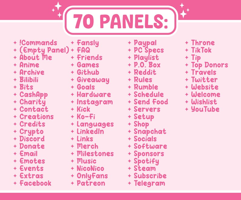 Pastel Pink Sakura Twitch Panels Kawaii Stream Assets Vtuber Streaming ...