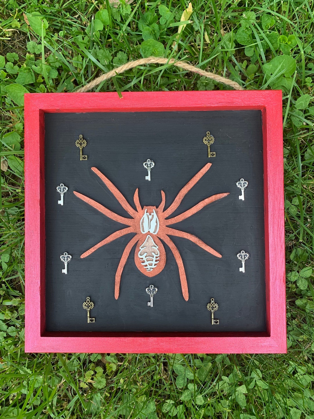 Spider Skelton Key Gothic Wall Art - Etsy