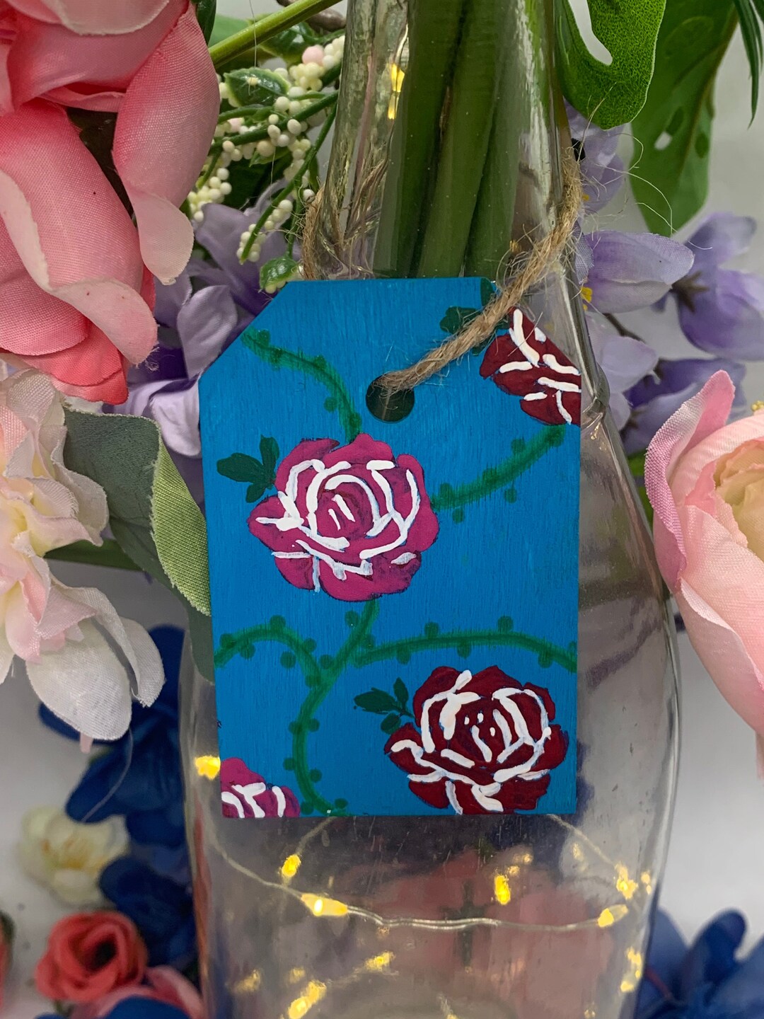 Garden Rose Gift Tag Set - Reusable Gift Accent - Birthday - Mothers ...
