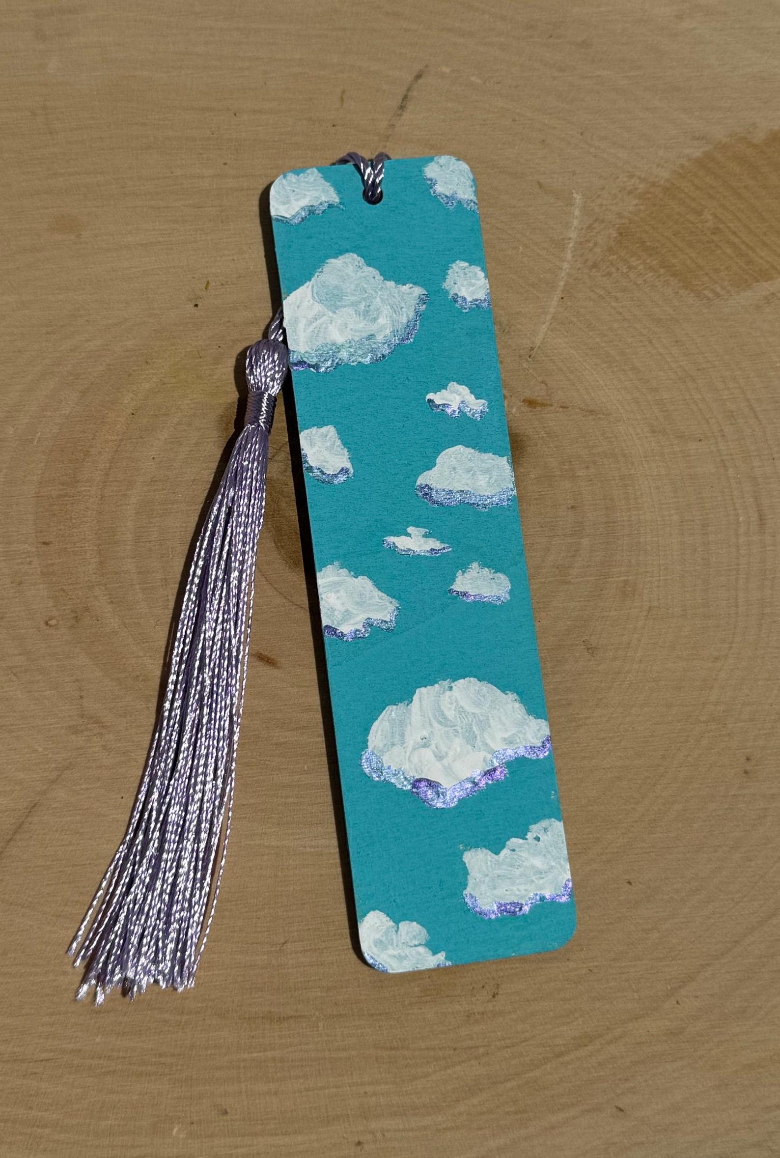 Morning Sky Bookmark - Shimmery Clouds - Sky Bookmark - Wooden Bookmark ...