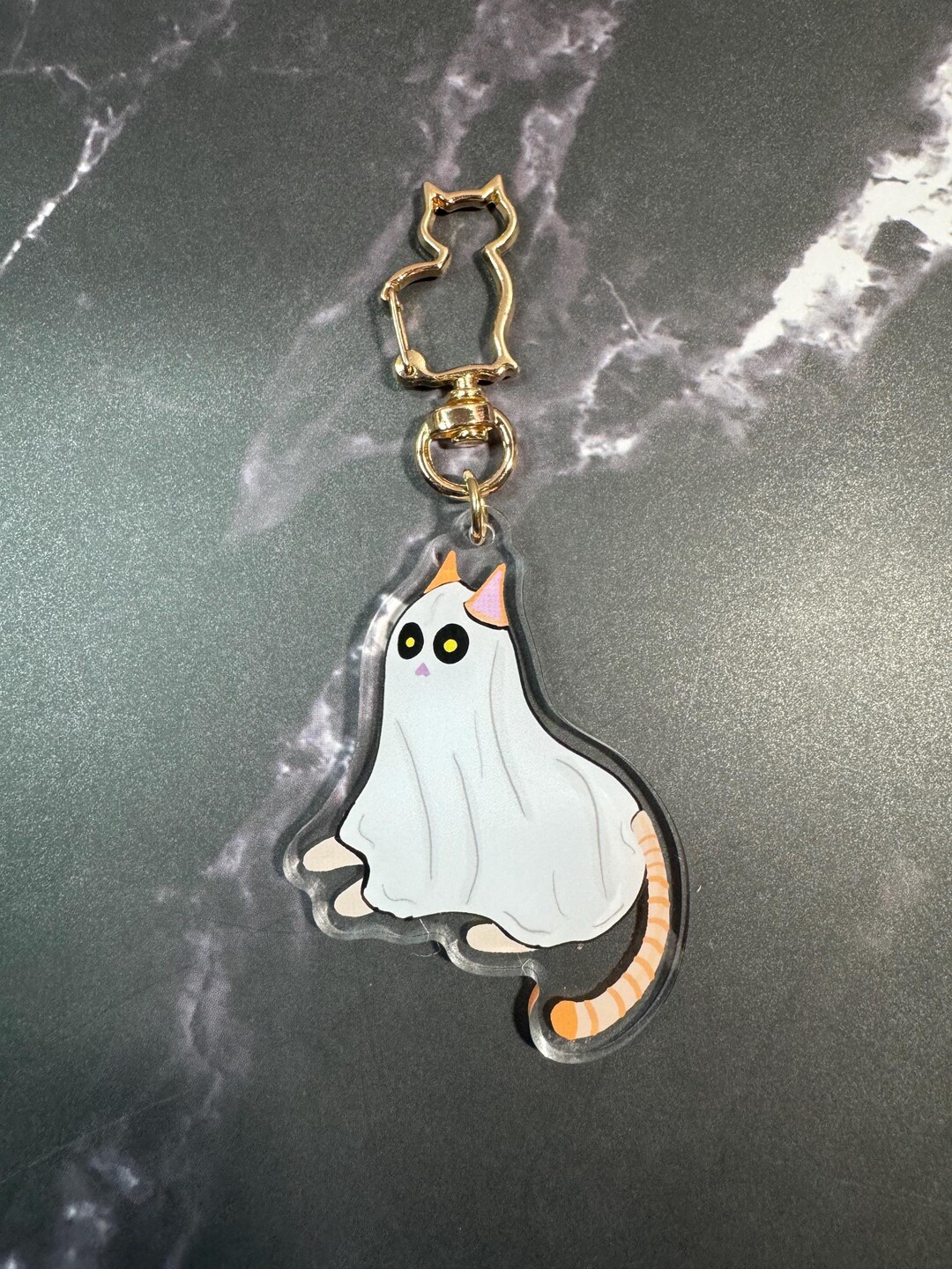 Flame Point Siamese Ghost Cat Keychain / Siamese Cat / Bag Keychain ...