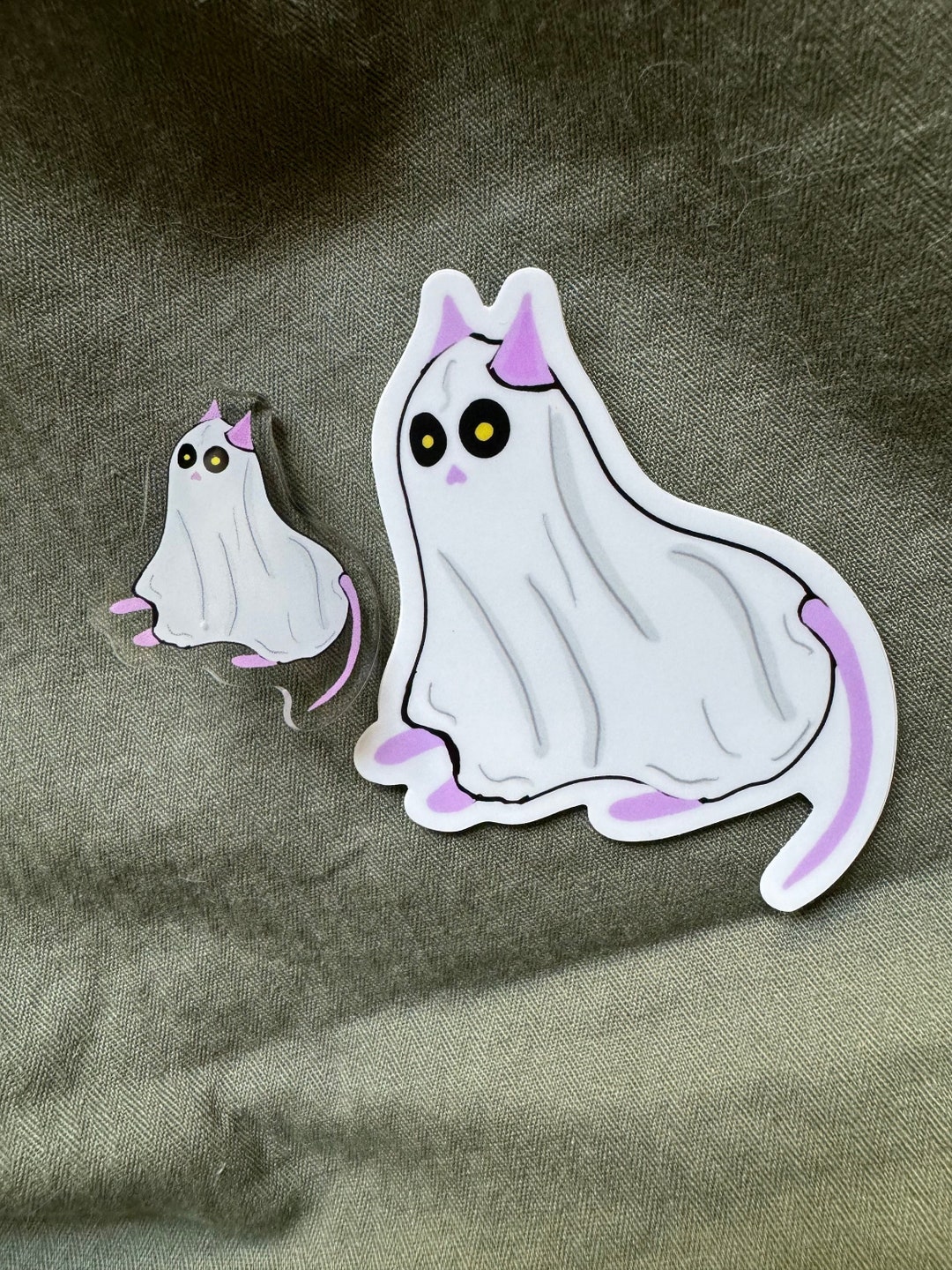 Ghost Cat Pin & Stickers Sphynx Cat Acrylic Pin - Etsy