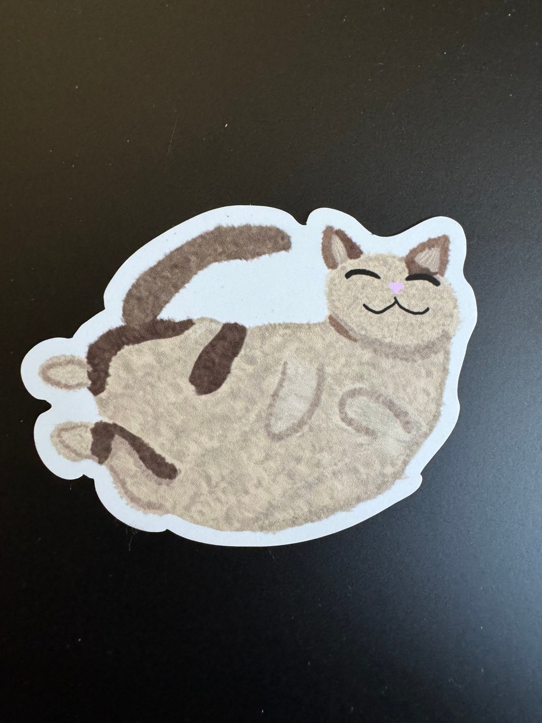 Happy Calico Cat Magnet – Smiling Cat Belly Car/fridge Decor - Etsy