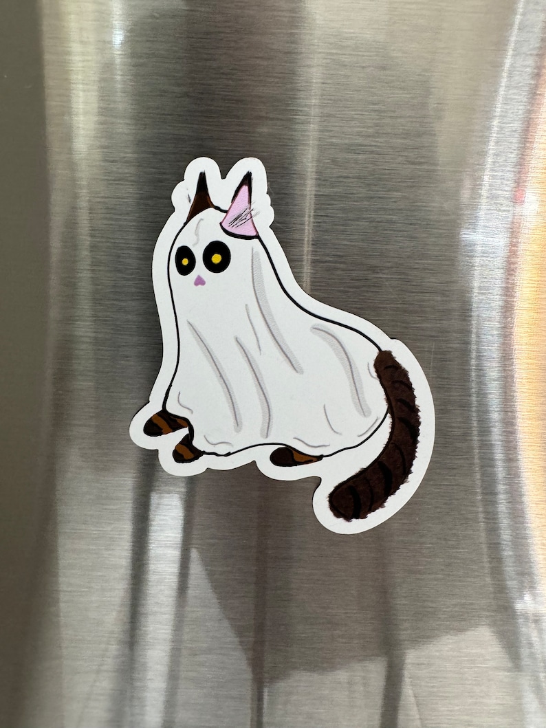 Maine Coon Ghost Cat Magnet / Maine Coon Cat / Car Magnet / Fridge ...
