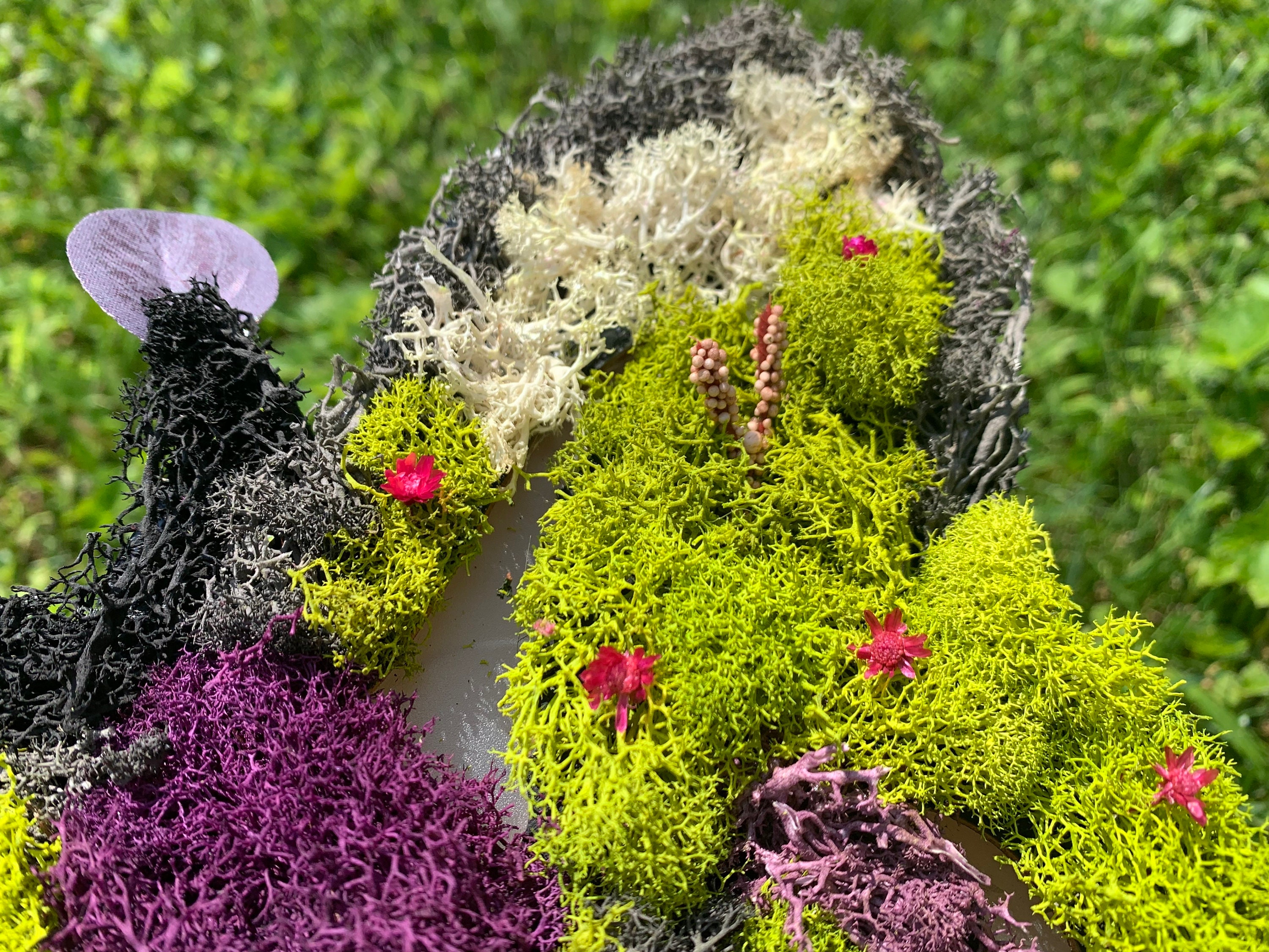 Fall Moth Moss Art Décor With Illuminating Elegance Table - Etsy