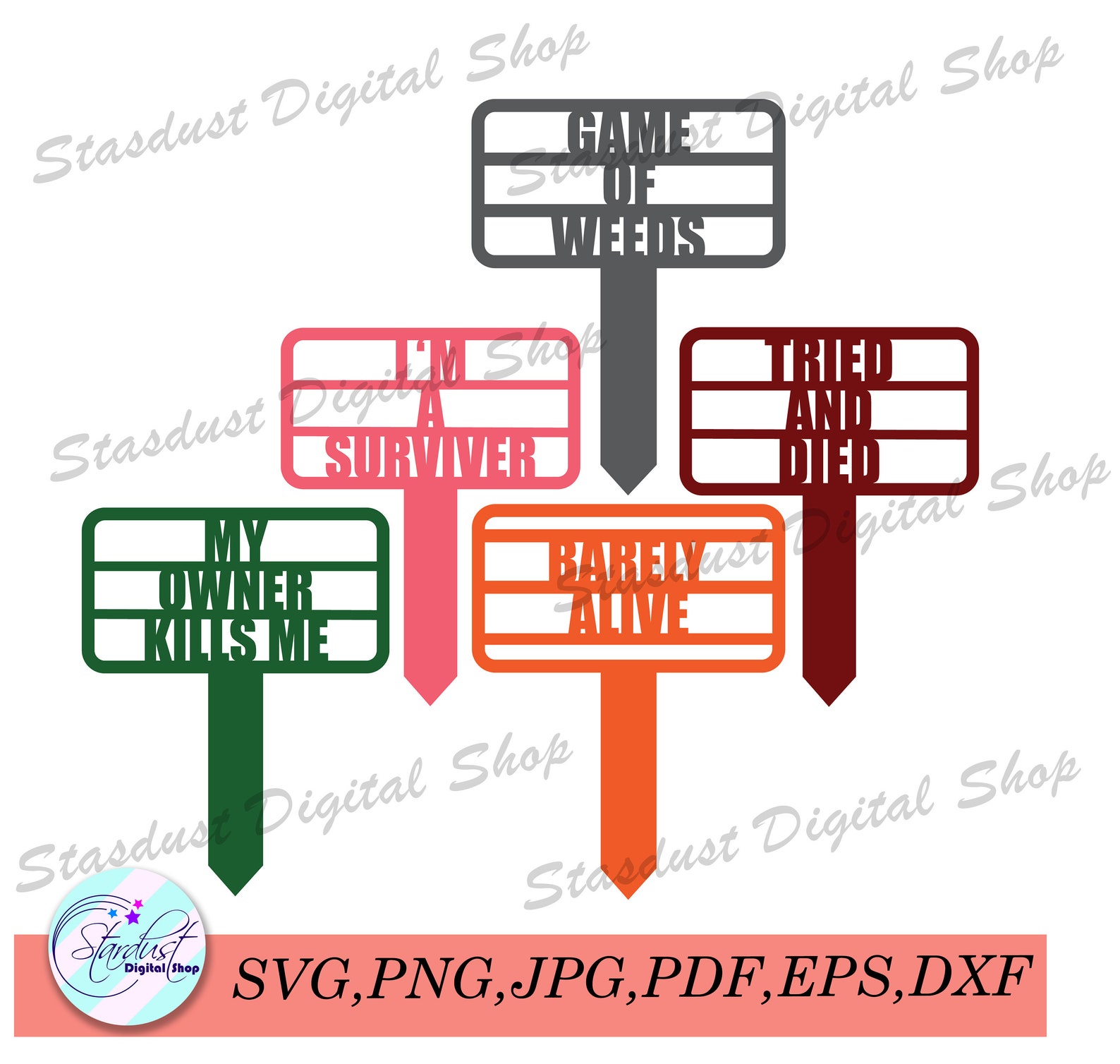 Barely Alive Garden Stakes Sticks SVG - Etsy
