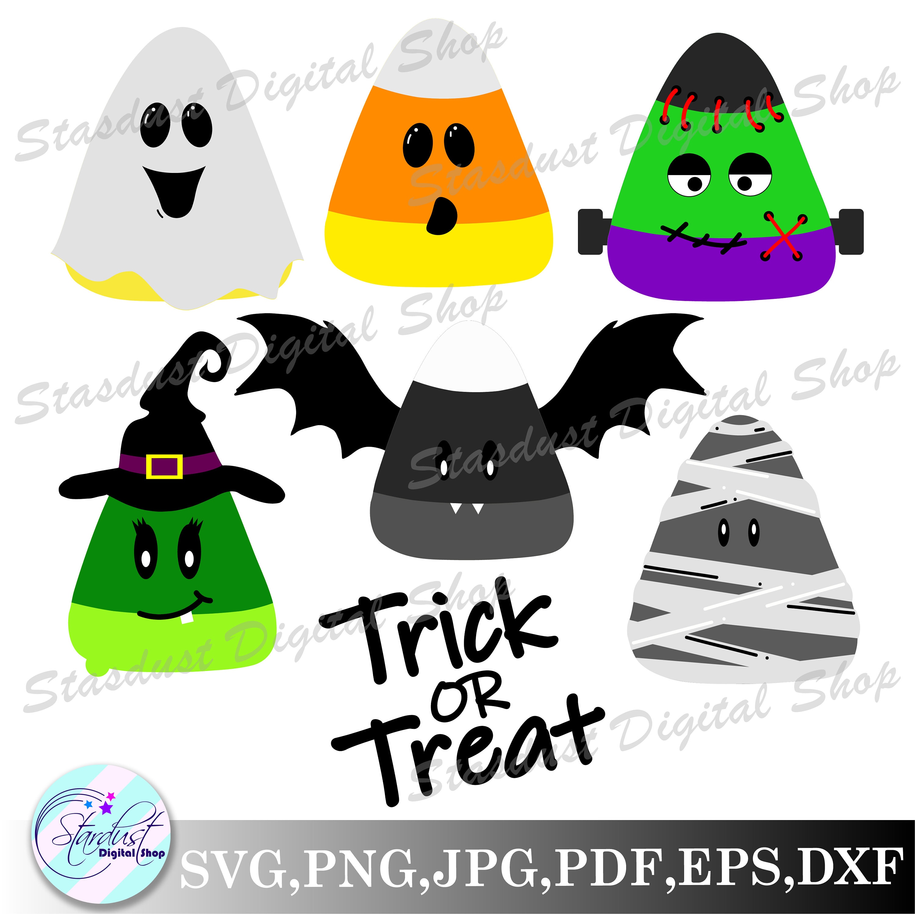Candy Corn Halloween Characters SVG - Etsy