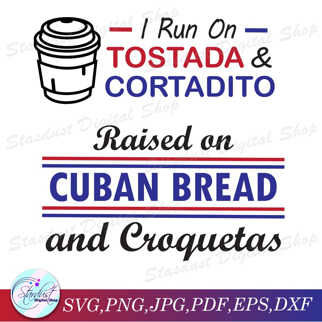 Run on Tostada and Cortadito SVG Bundle - Etsy