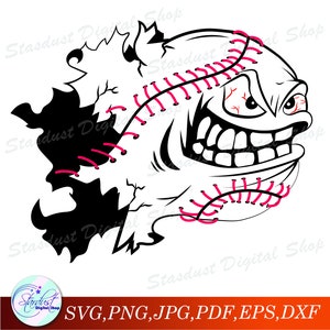 Ripped Baseball/softball SVG - Etsy