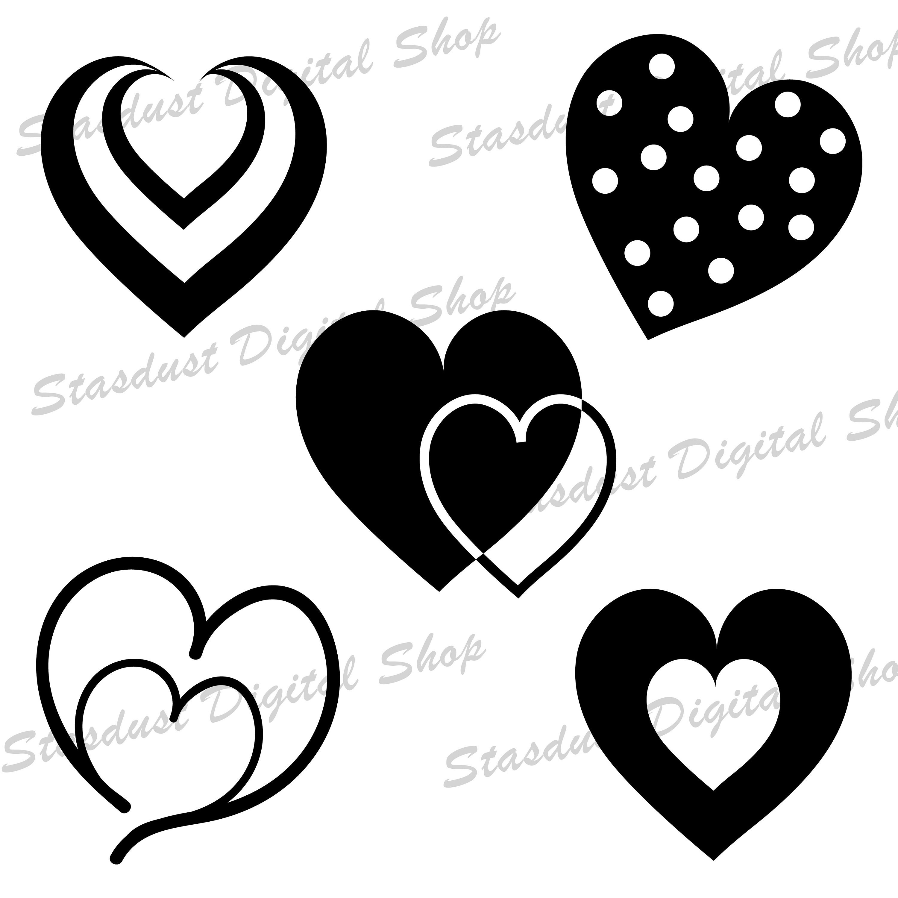 50 Hearts SVG - Etsy