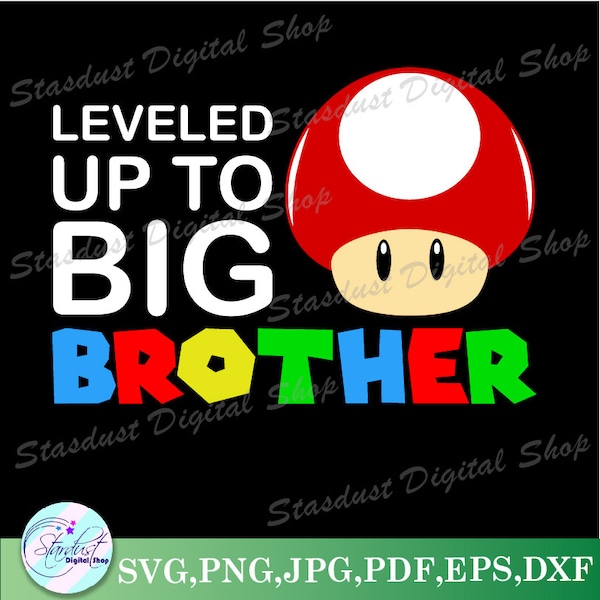 Leveling up to a Big Brother Svg - Etsy