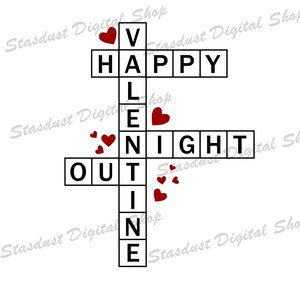 Crossword Valentines Bundle SVG, - Etsy
