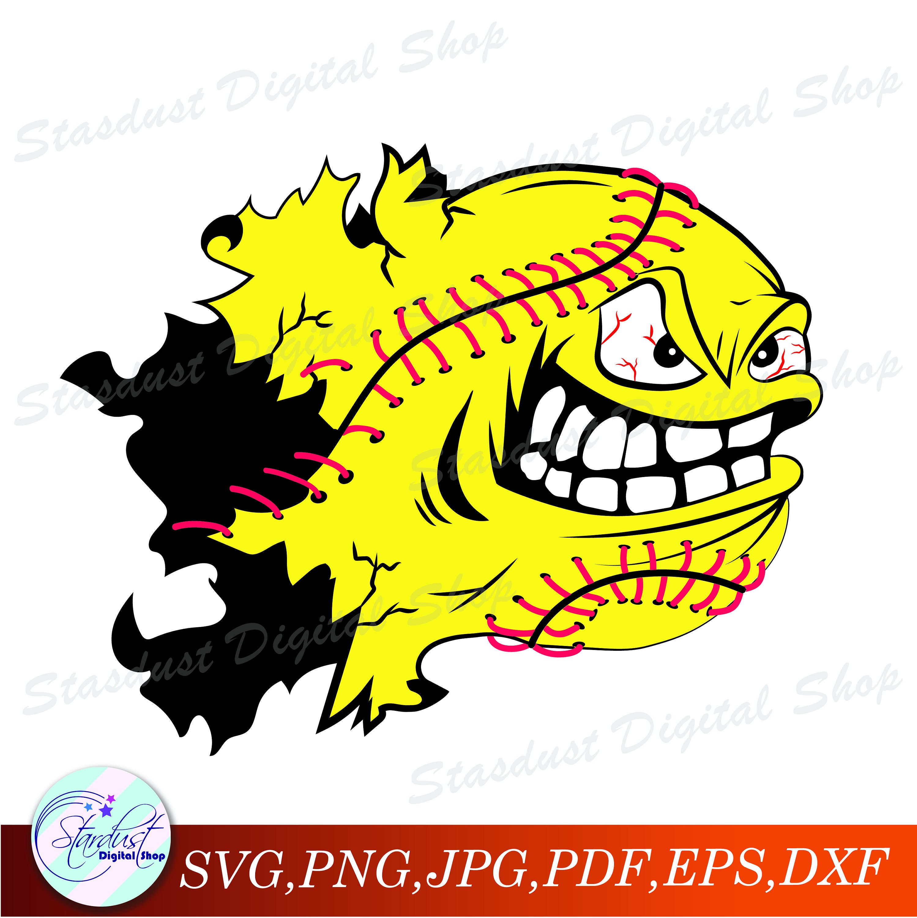 Ripped Baseball/softball SVG - Etsy