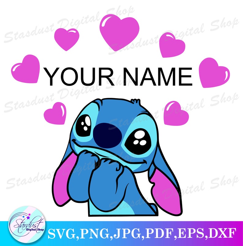 Stitch Name Frame SVG - Etsy