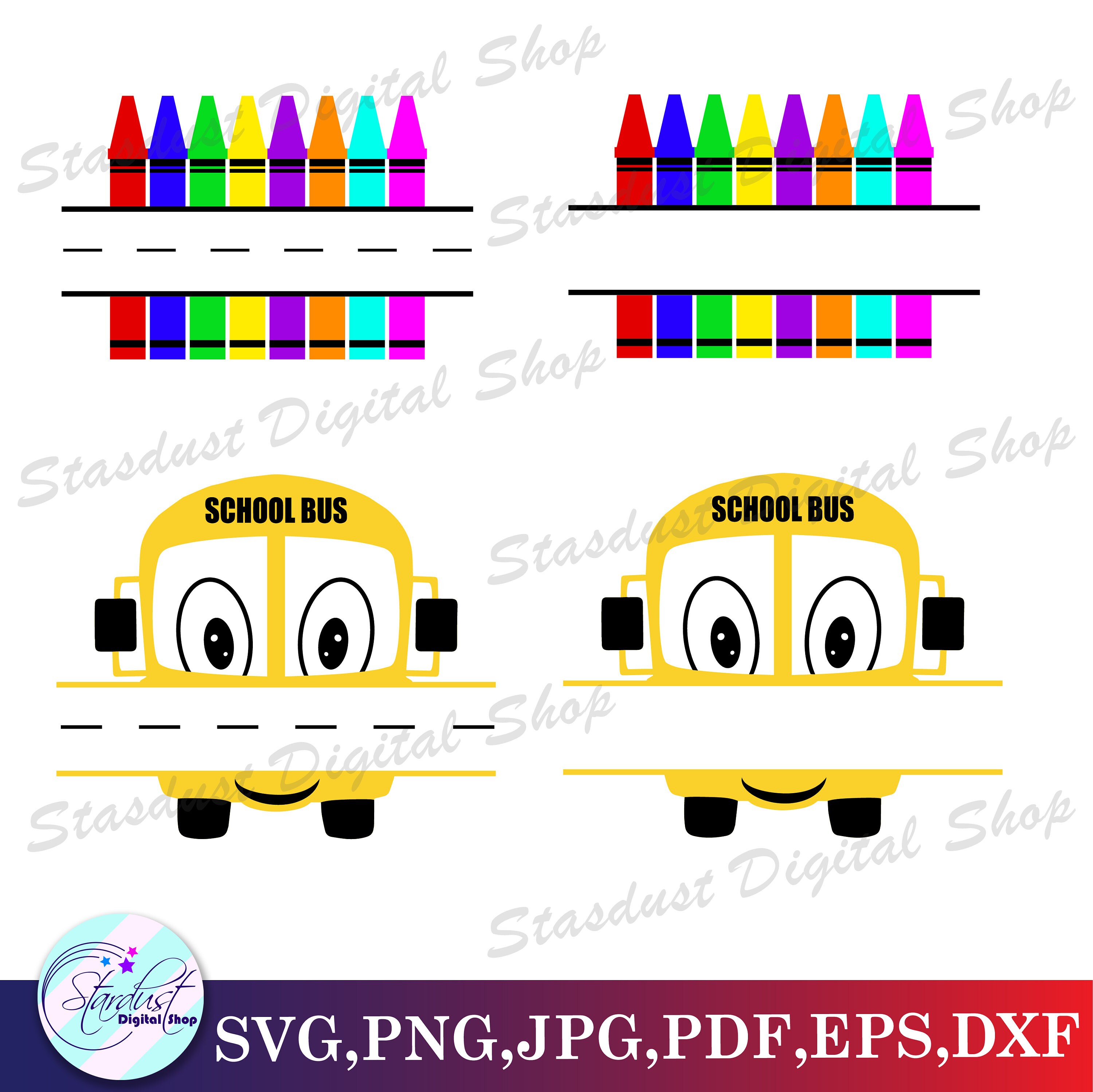 School Name Frame SVG Bundle - Etsy