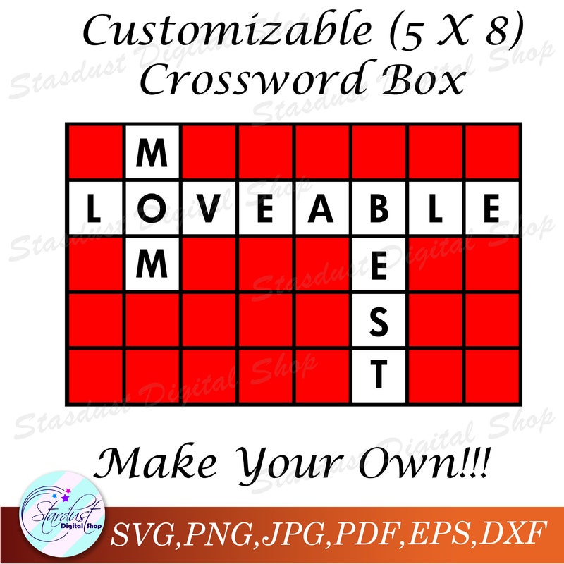 Crossword Template Svg - Etsy