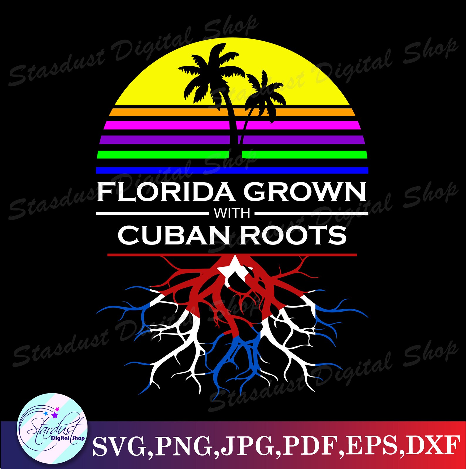Florida Grown Cuban Roots SVG - Etsy