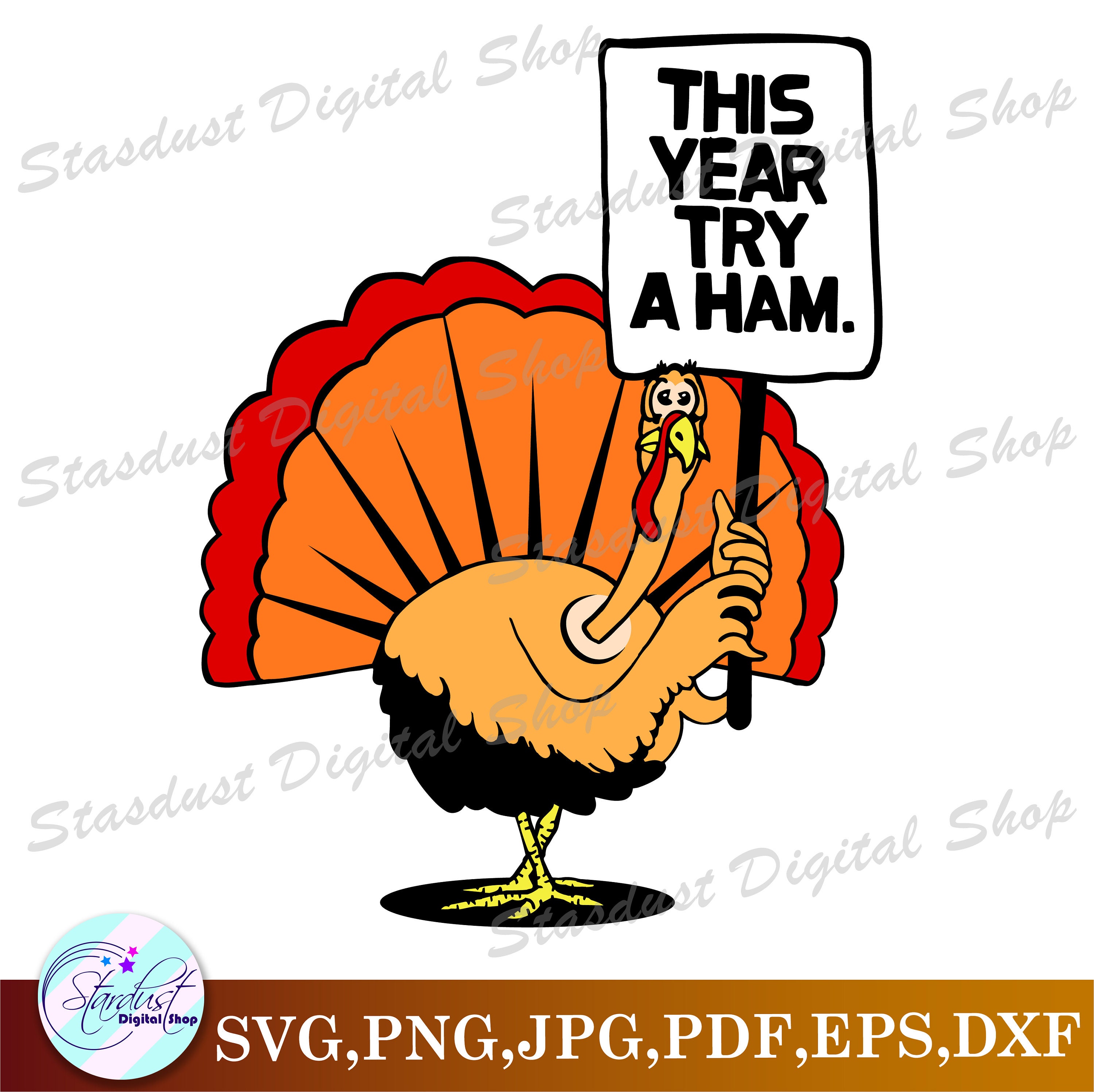 This Year Try A Ham SVG - Etsy