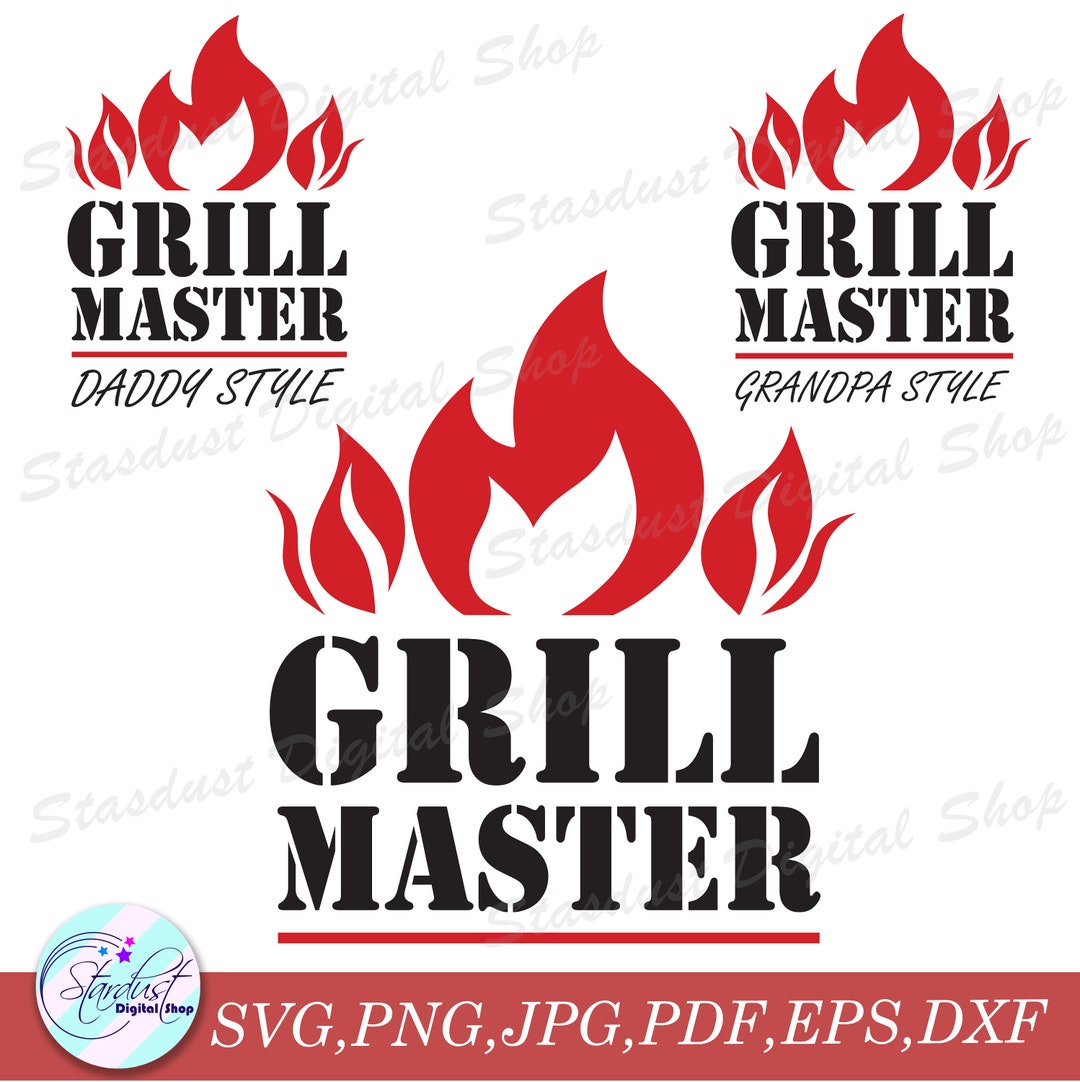 Grill Master Name Frame SVG - Etsy