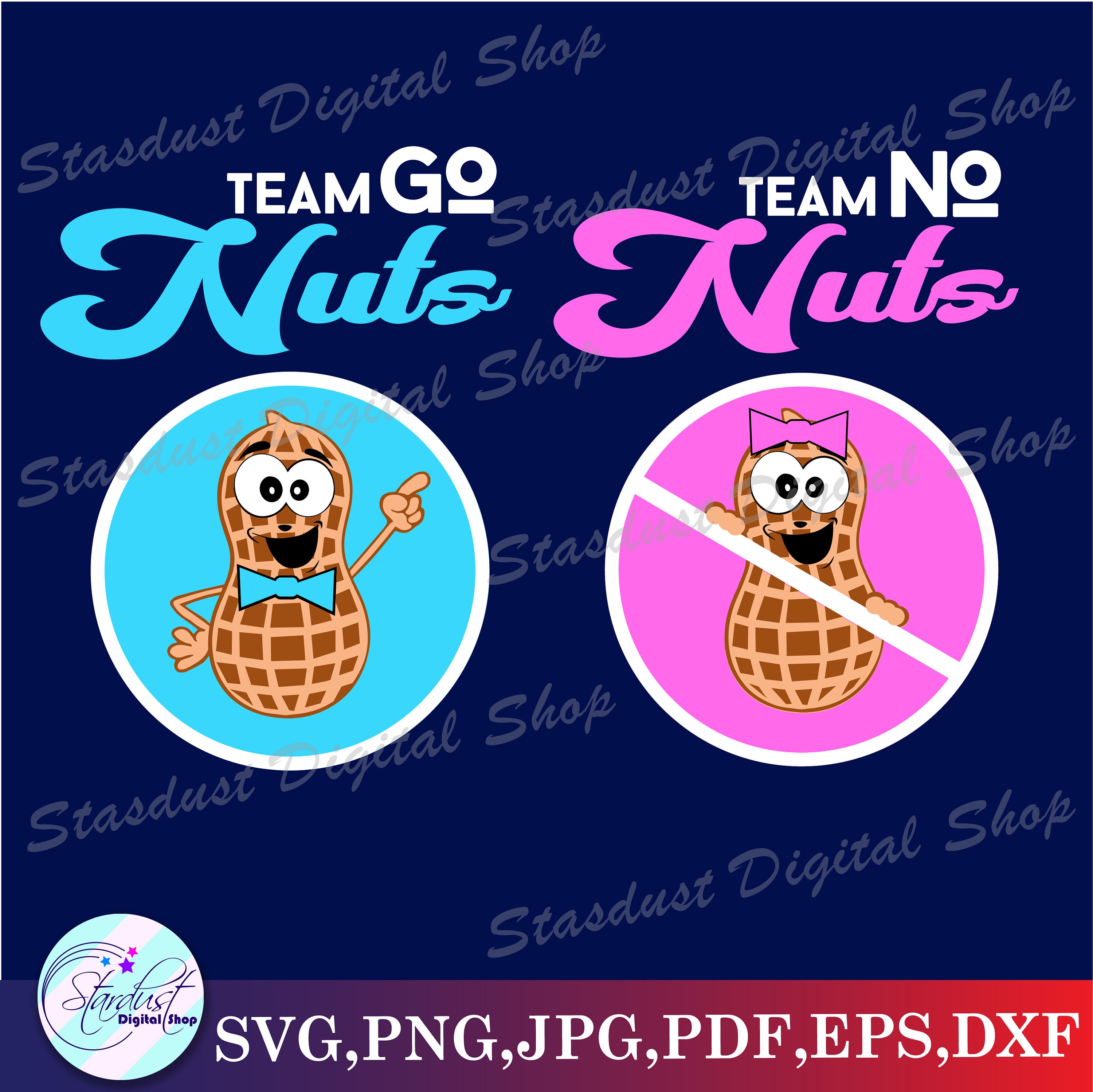 Nut Teams Gender Reveal SVG - Etsy