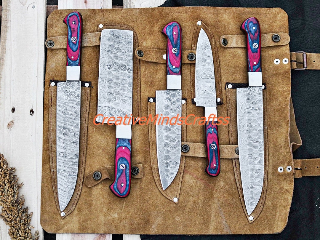 Hand Forged Chef's Knives Set Chef Knife Set Handmade Knives High ...