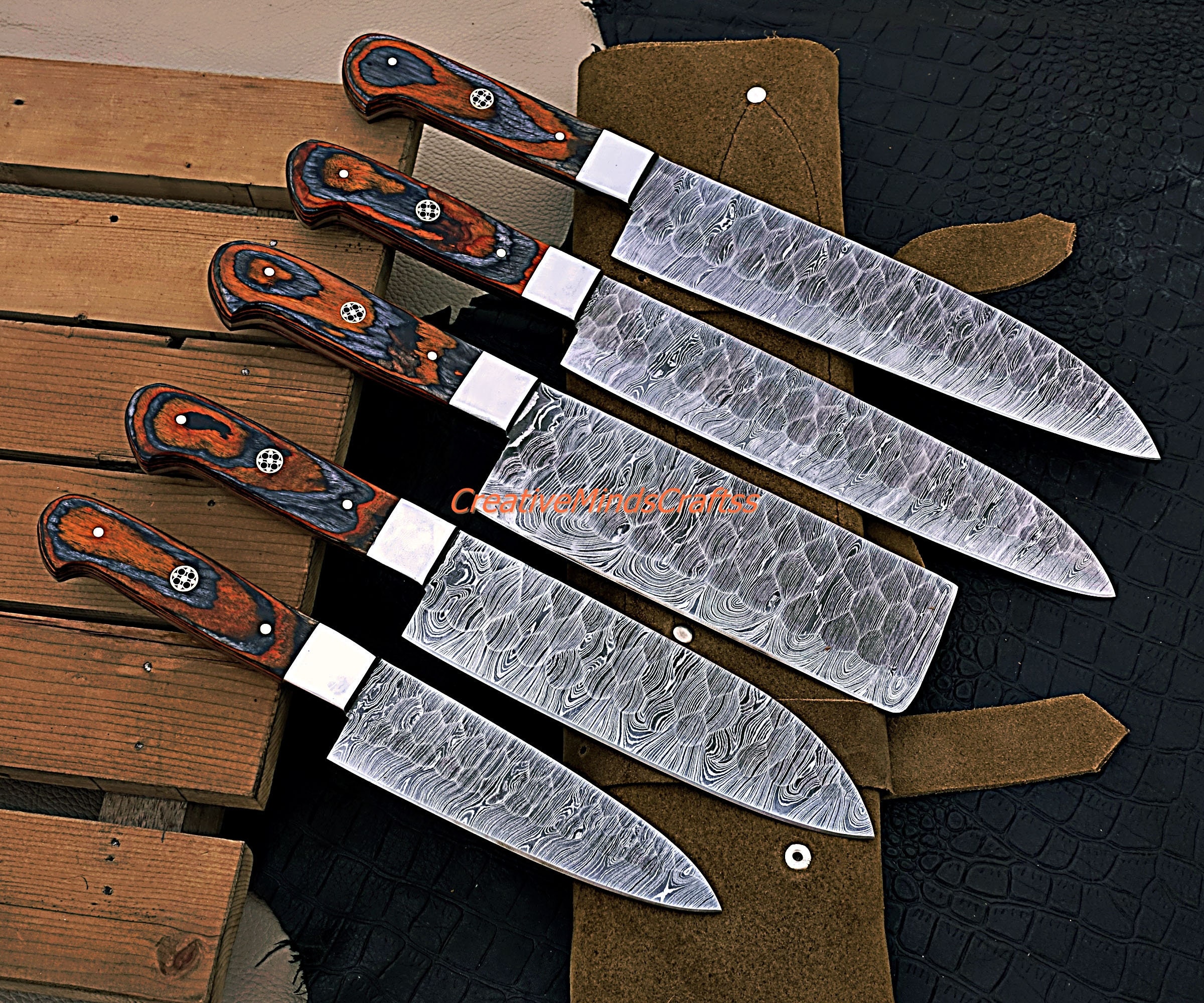 High Quality Chef Knife Set Kitchen Knife Set 5pcs Knife | Etsy