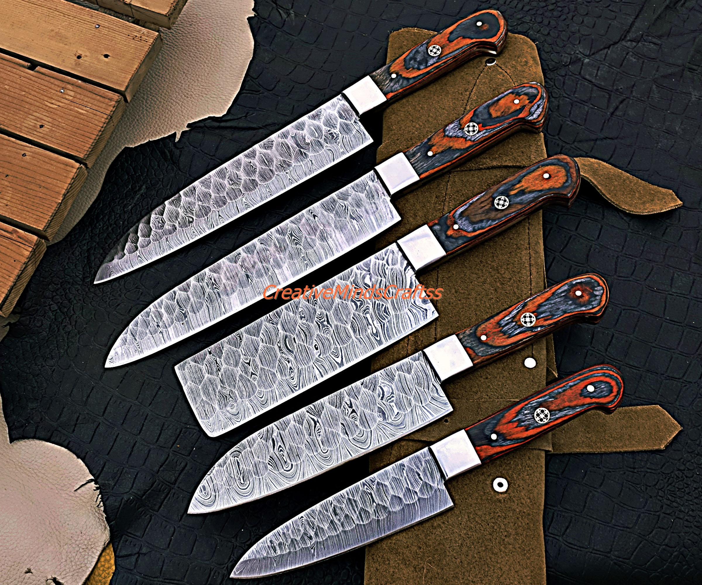 High Quality Chef Knife Set Kitchen Knife Set 5pcs Knife | Etsy