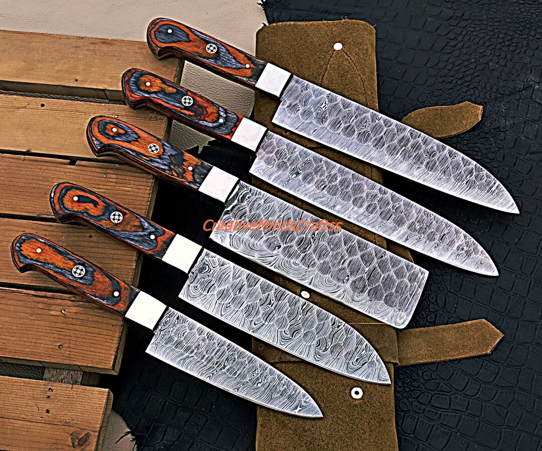 High Quality Chef Knife Set Kitchen Knife Set 5pcs Knife Set Damascus ...