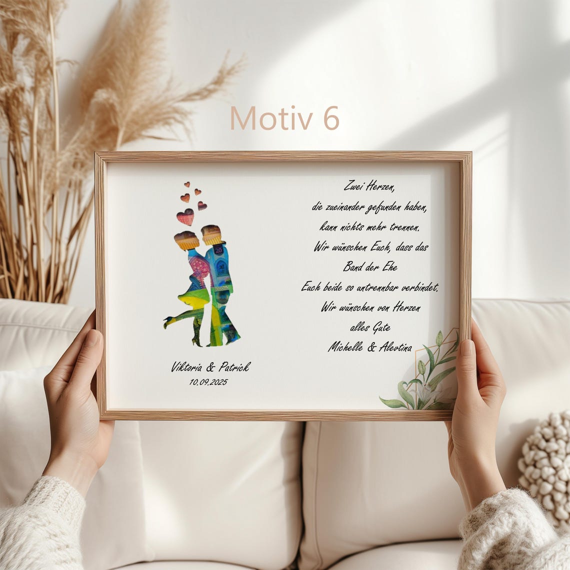 Hochzeitsgeschenk personalisiert Geldgeschenk Hochzeit Brautpaar ...