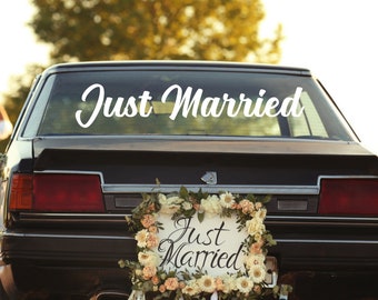 Mr and Mrs Car Wedding Sticker Decal Removable Vinyl - Etsy