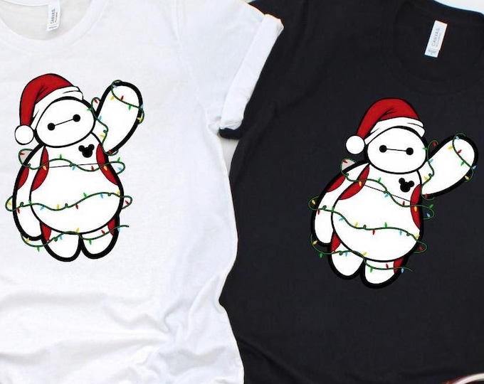 Baymax Christmas Shirt, Disney Baymax Ba La La La La Santa Claus Shirt ...