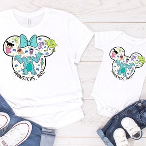 Monster Inc Mickey Ear Family Matching Shirt, Disney Minnie Bow Monster ...